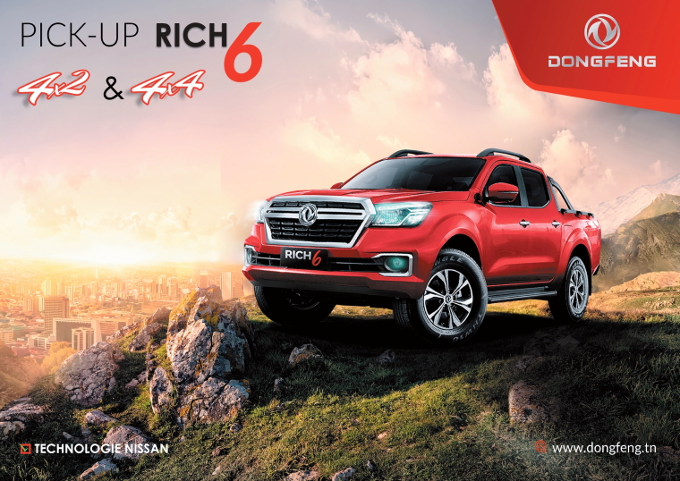 Prix pick-up Dongfeng Rich 6 Thunder Double Cabine 4 portes 4X2 neuf en ...